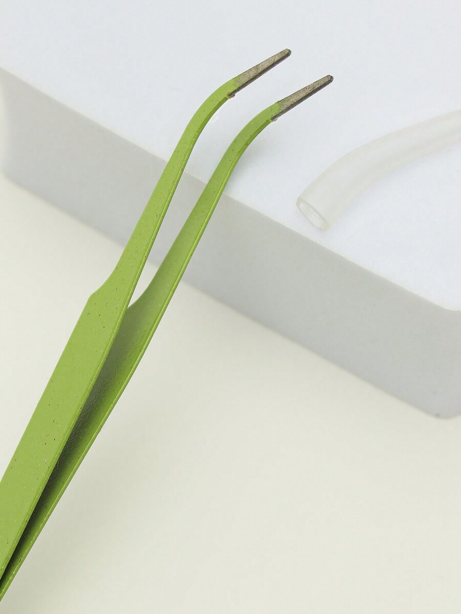 Blue Straight Head Elbow Two Tweezers Set Simple Tweezer Head Fine Easy ...