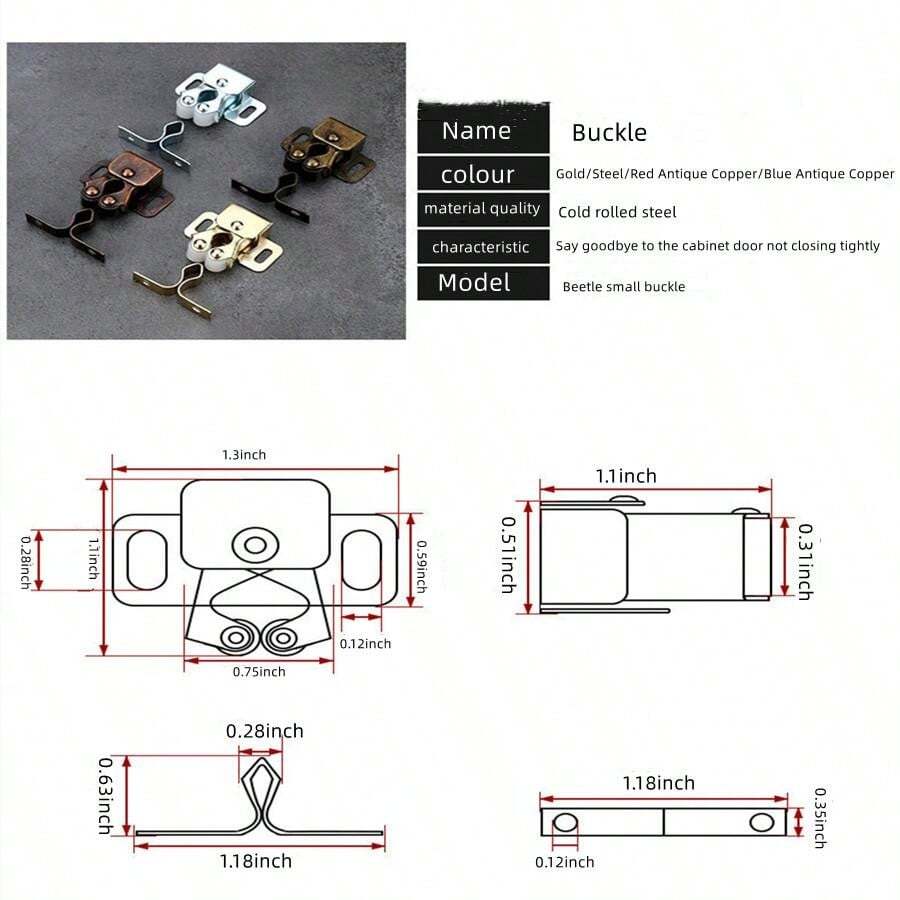 Spring Loaded Door Catch With Bead Roller & Strike Plate For Cabinet ...