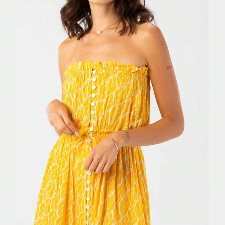 Tiare Hawaii TIARE HAWAII Ryden Mini Dress In Yellow | SHEIN USA