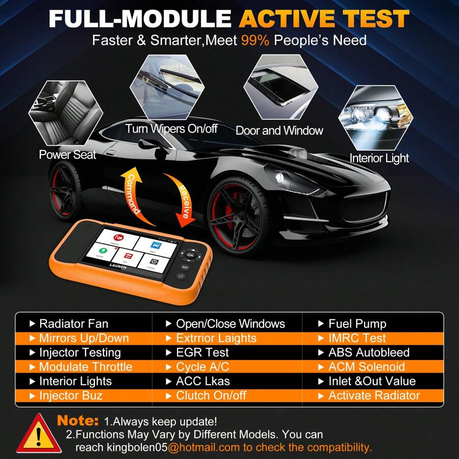 LAUNCH LAUNCH X431 E-Lite 2.0 For BBA Car Bi-Directional OBD2 Scanner,Full System Diagnostic ...