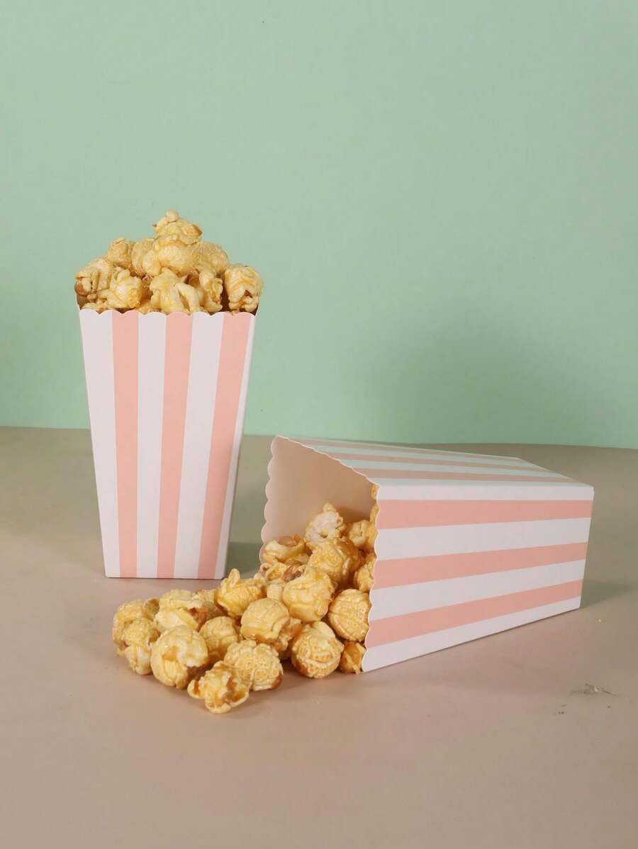 12pcs Ripple Popcorn Boxes, Disposable Party Supplies Packaging ...