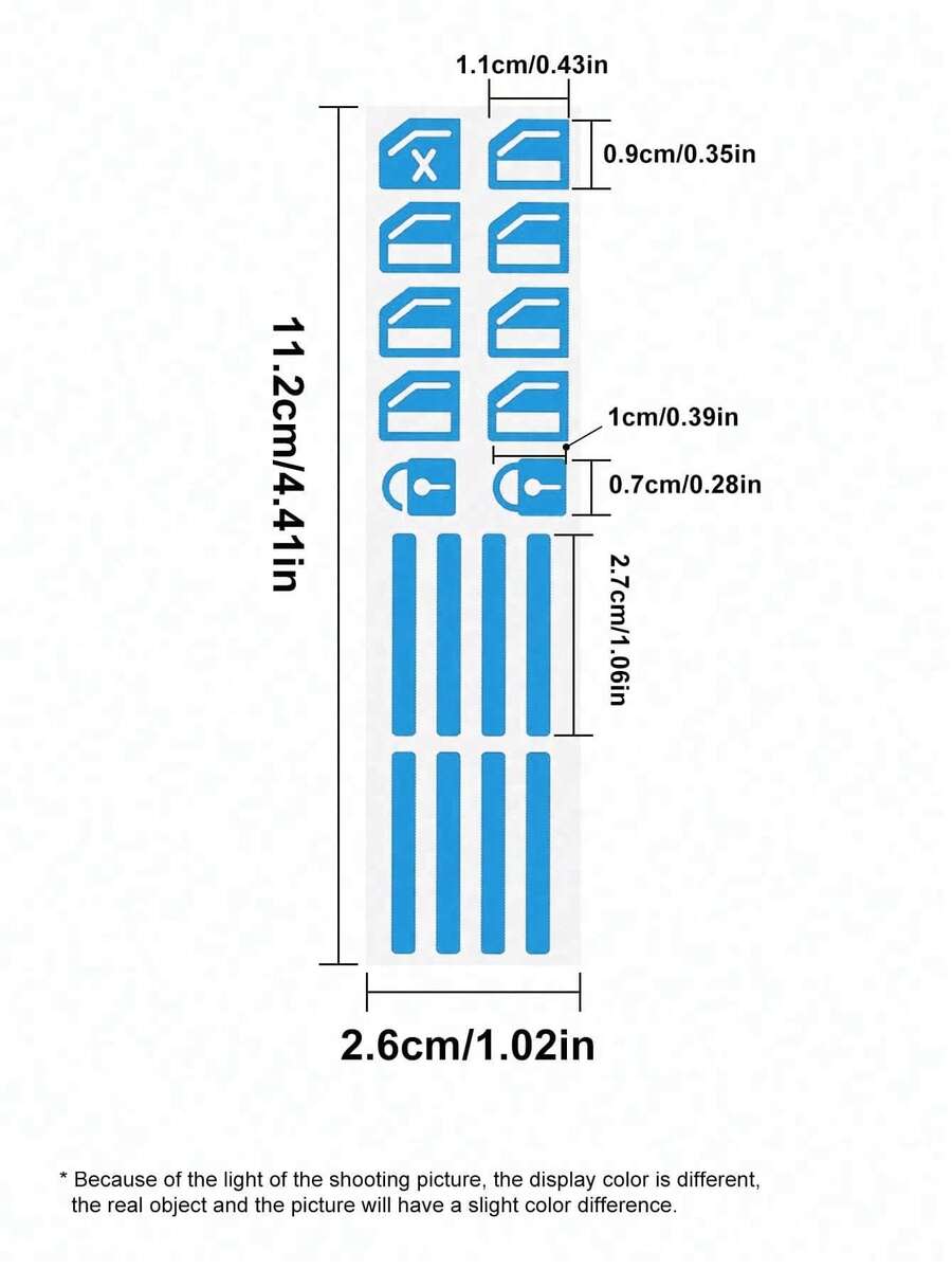 Blue Luminous Car Sticker For Function Keys & Switches Inside The Car ...
