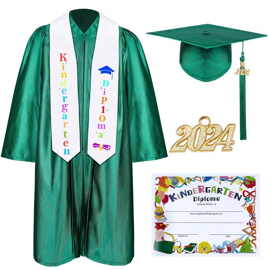 Graduation Gown Preschool Kindergarten Cap Set, 2025 Tassel ...