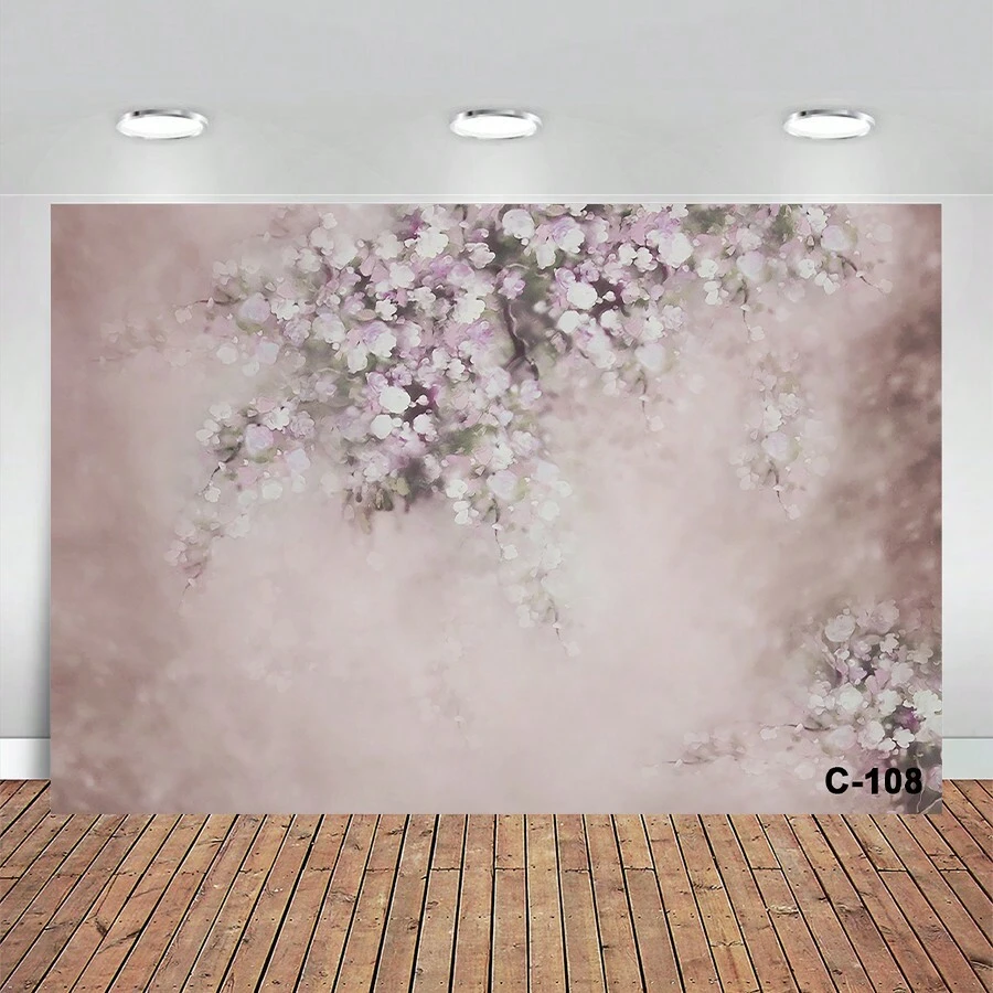 Photography Backdrops Oil Painting Flowers Floral Spring Birthday ...