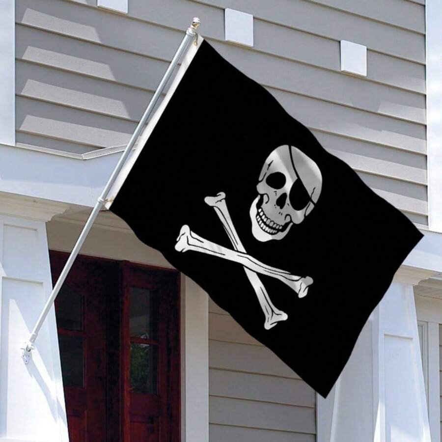3x5 Foot Jolly Roger Pirate Flag Skull Crossbones Banner - Vivid Color ...