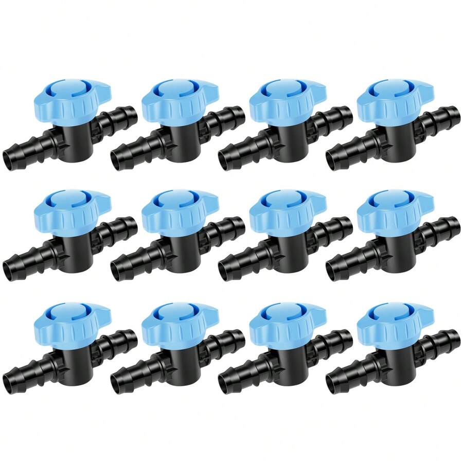 12Pcs Drip Irrigation Valve Sturdy Barbed Shut Off Valve Leak-Proof ...