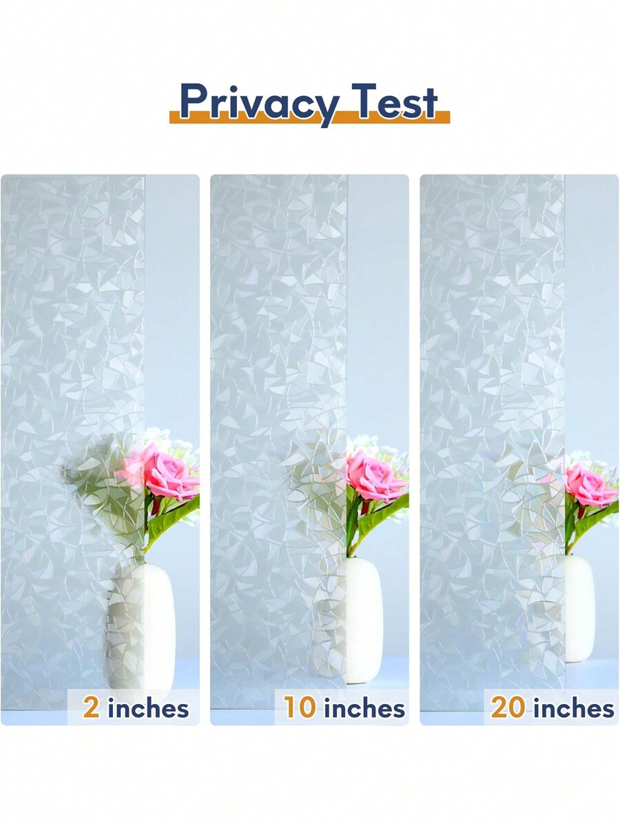 1 Roll Window Privacy Film, Rainbow Window Clings, 3D Decorative Window ...