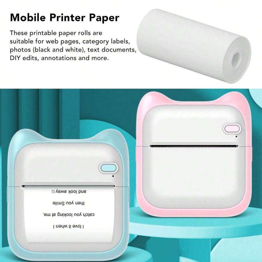 Mini Thermal Printer Sticker Paper, Mini Printer Sticker Paper 57 X ...