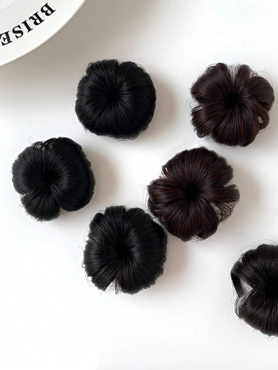 2pcs Synthetic Messy Hair Bun Mini Claw Clip Hair Bun Chignon Hair Extensions Scrunchy Fake ...