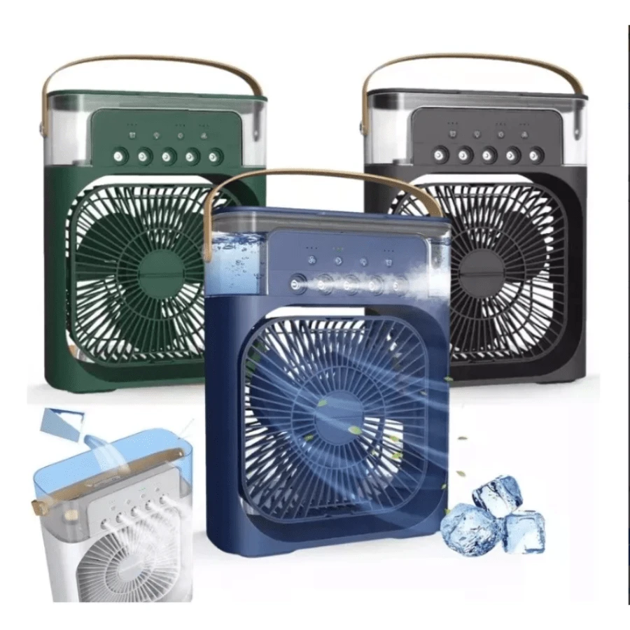 Mini Frost Fan, Portable Evaporative Air Conditioner Fan, 7 Colors LED ...