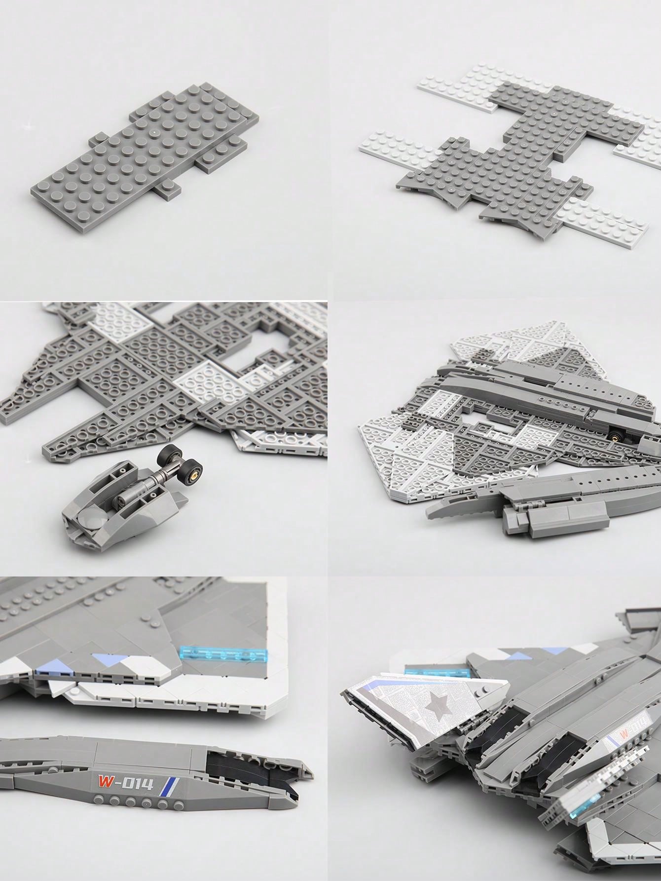 1226 Particles Plane Model Plane Building Bricks Airplane Assemble ...