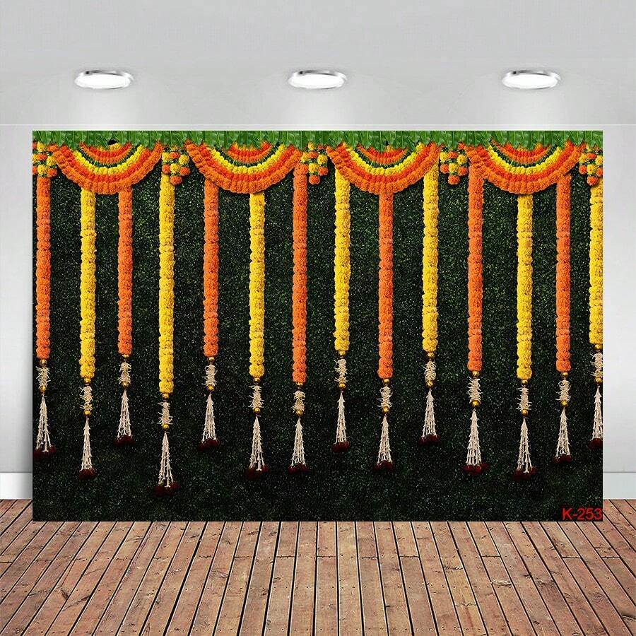 India Pooja Traditional Backdrop Lotus Photography Puja Ganpati Mehndi ...