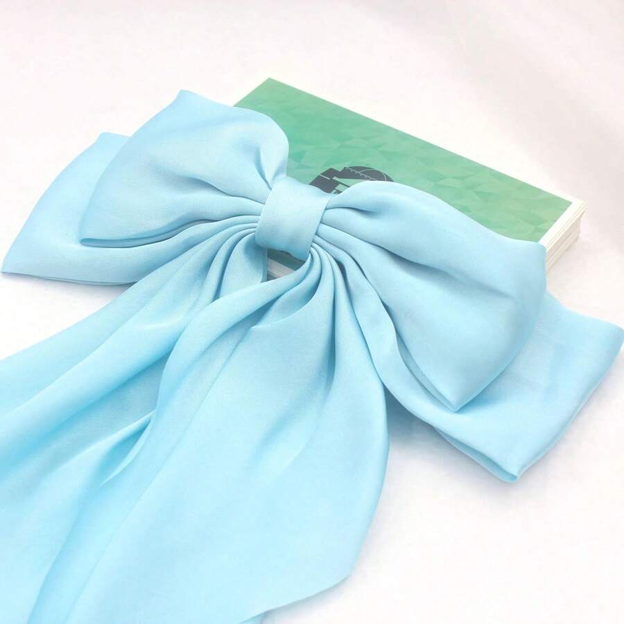 3PCS Big Silky Satin Hair Bows For Women Girls Large Hair Barrettes ...