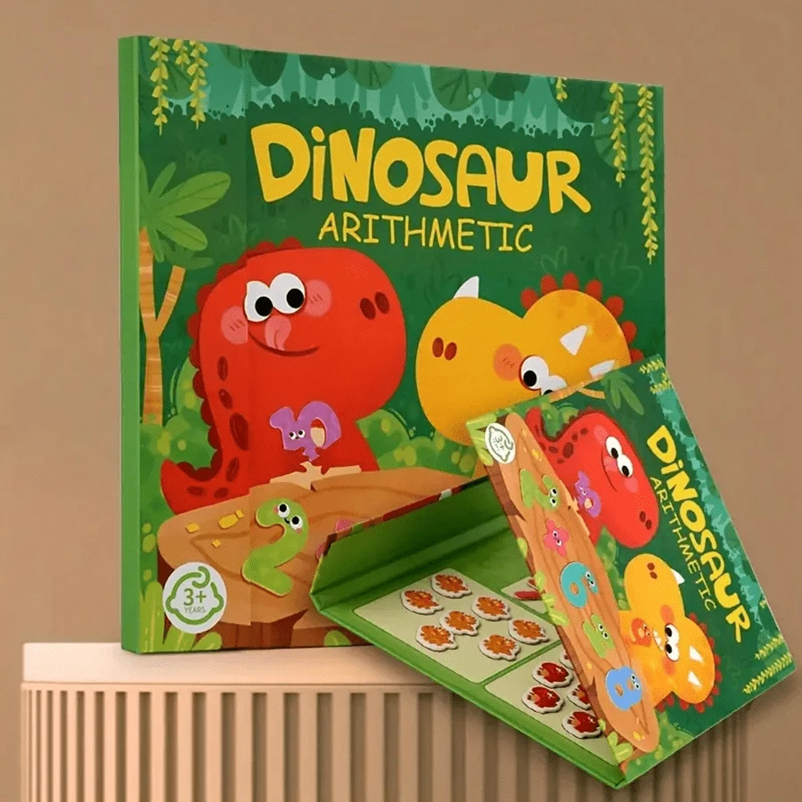 1pc Early Education Dinosaur Jigsaw Puzzle With Vivid Mathematical ...