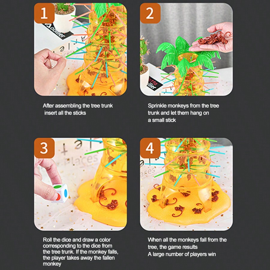 Desktop Game Somersault Monkey Tree Climbing Toy, Interactive Puzzle ...