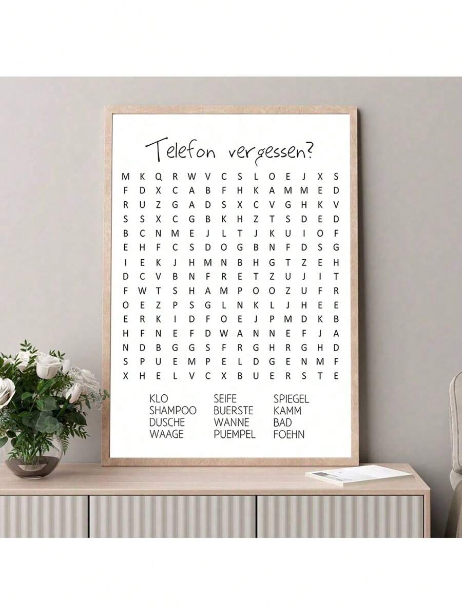 1pc Interesting Letter Riddle Poster Without Frame For Living Room ...