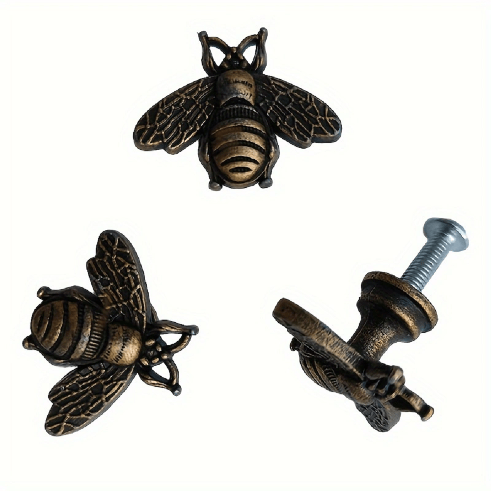1/5/10/20pcs Retro Bee Shape Drawer Handles For Furniture Decorative, Simple Knobs For Dresser ...
