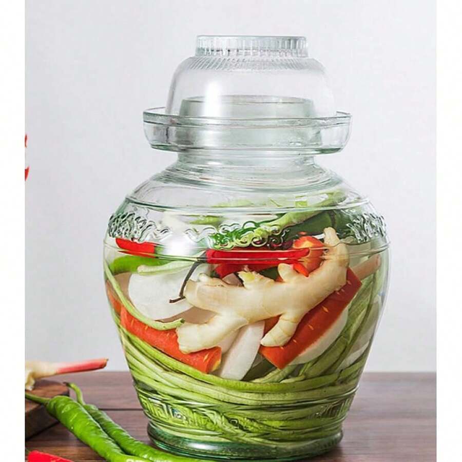 1pc Fermentation Jar Pickle Jar, 2.5 Liter Wide Mouth Traditional ...