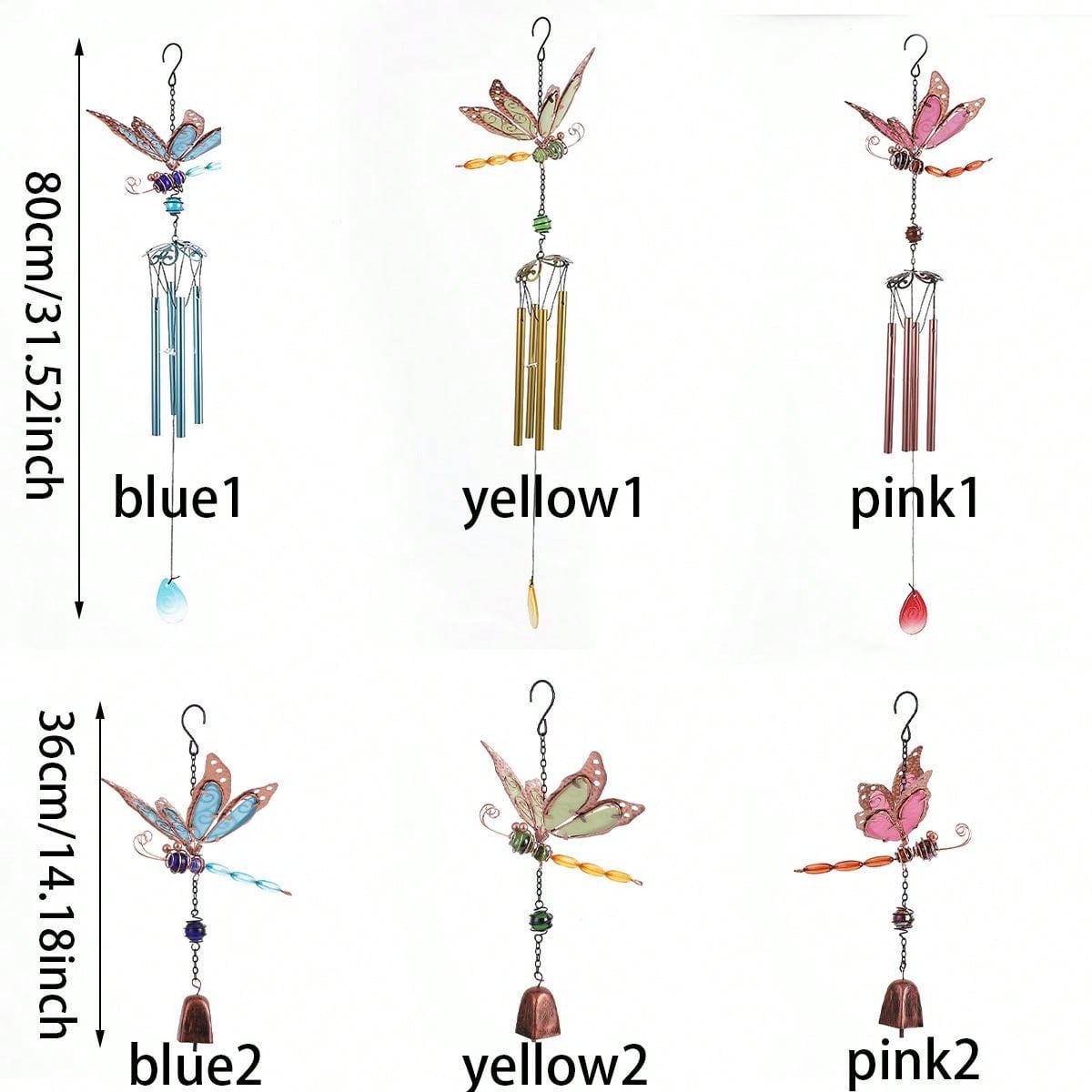 New Night Light Dragonfly Wind Chime Acrylic Fluorescent Pieces Sun ...
