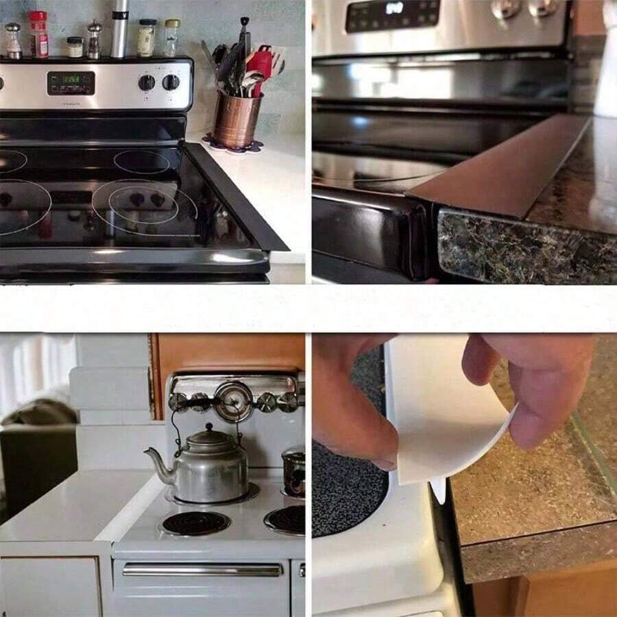 5pcs Gas Stove Gap Seal Strip, Cooktop Sealing Tape, Anti-Dust And Anti ...