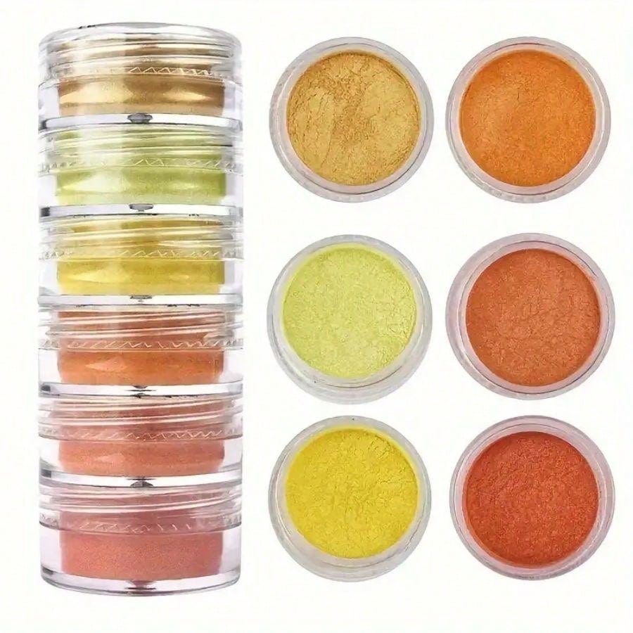 6Colors/Set Pearlescent Powder Pigment Mica Mineral Powder For DlYEpoxy ...