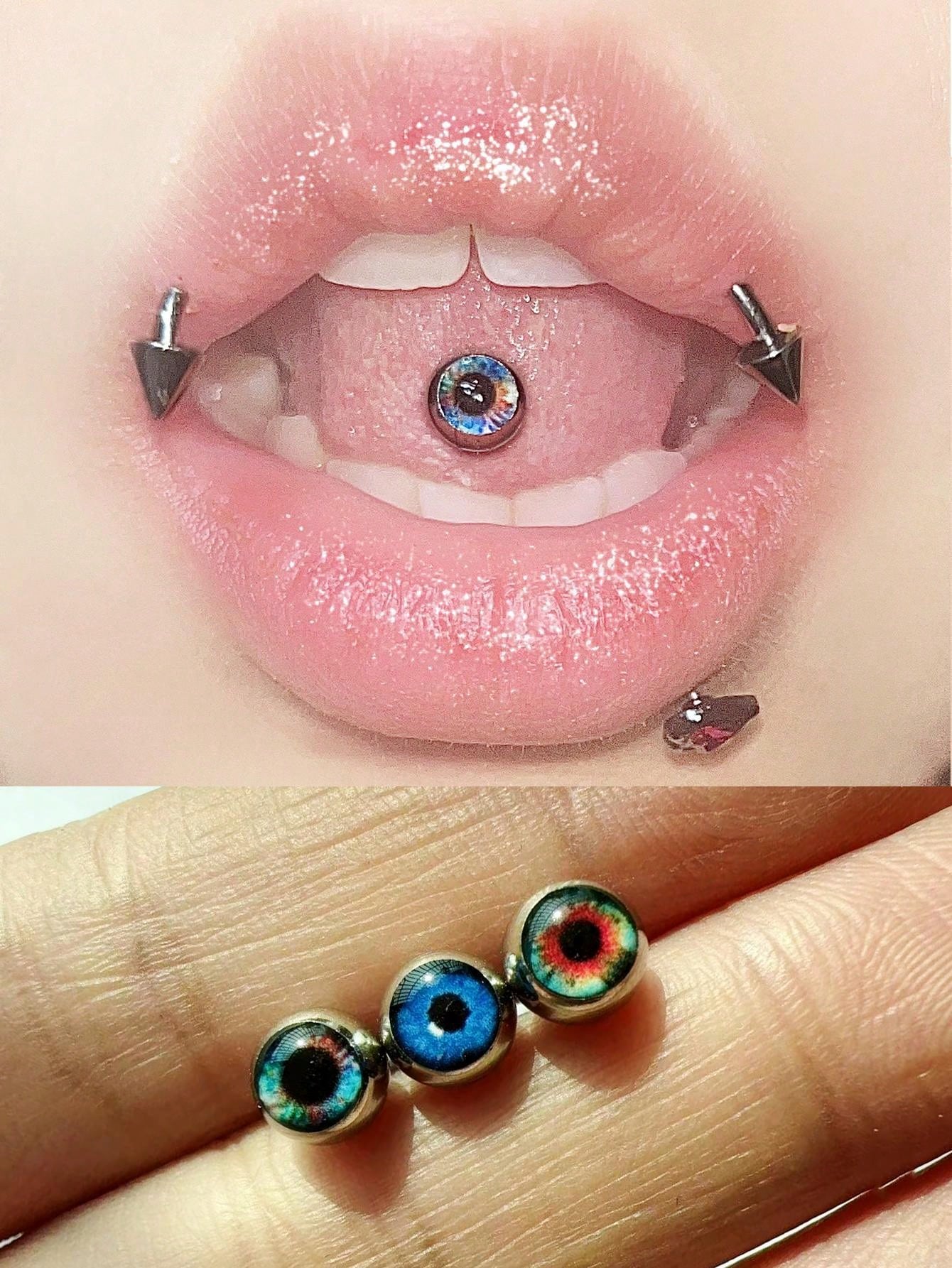 1 Pieza De Broche De Lengua De Bola De Hierro Inoxidable De Moda Y ...