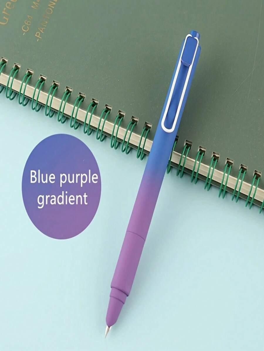 1pc New Release Push Button Ballpoint Pen For Students, 3-Point Groove ...