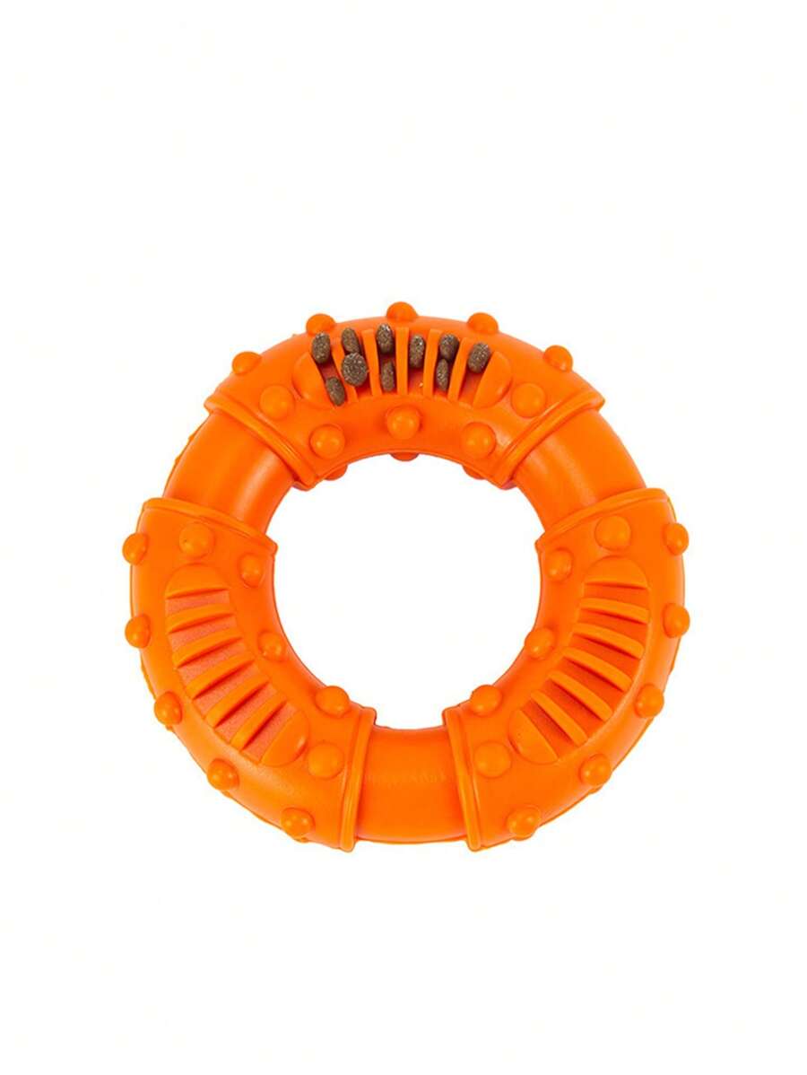 1pc Dog Toy Safe & Durable Rubber Interactive Round Ring Shaped Chew ...