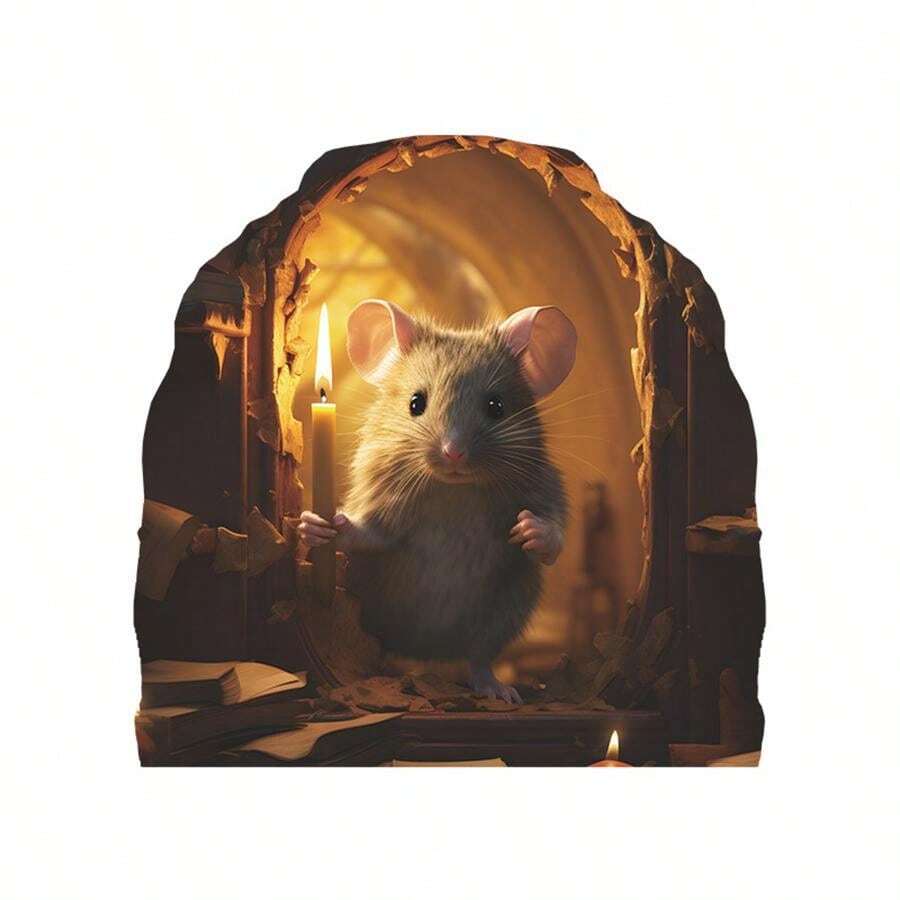 Cartoon Wall Stickers, Adorable Mice Hole Pattern Decals, Removable ...