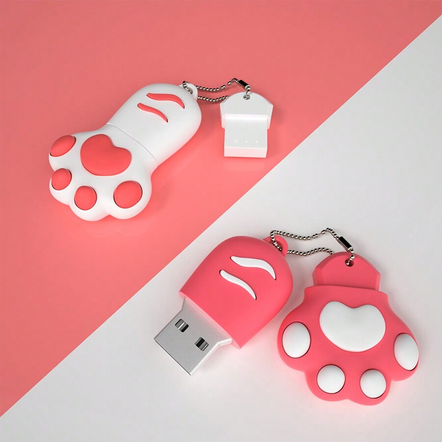 Biyetimi Cat Paw USB Flash Drive 64GB Black Cartoon Memory Stick Free ...