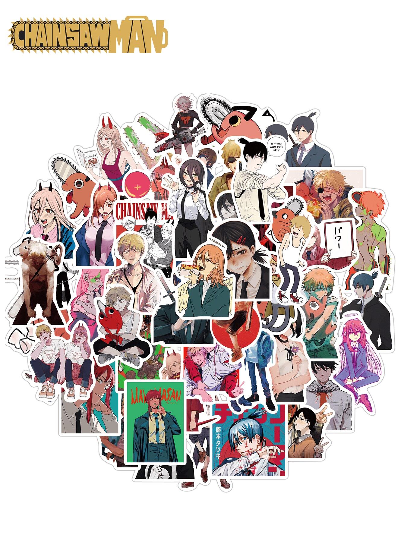50pcs Chainsaw Man Officially Licensed Vinyl Sticker Anime Merch Pack ...