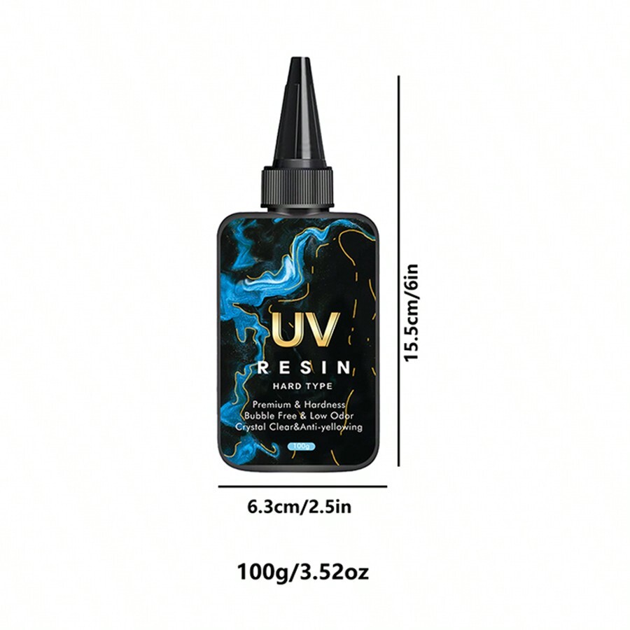 200g UV Resin Clear,Hard,Upgraded Crystal Clear Epoxy Resin Up Premixed ...