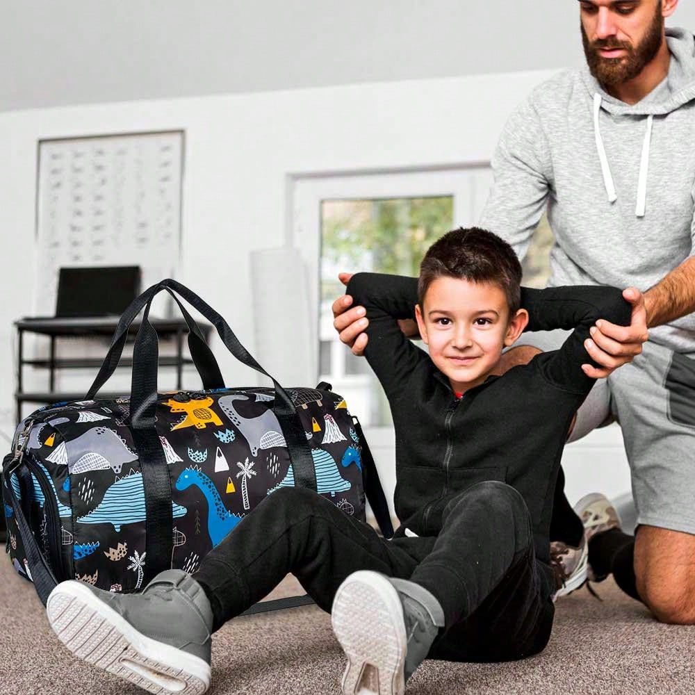 Kids Duffle Bag For Travel, Boys Gym Duffel Bags With Shoe Compartment ...