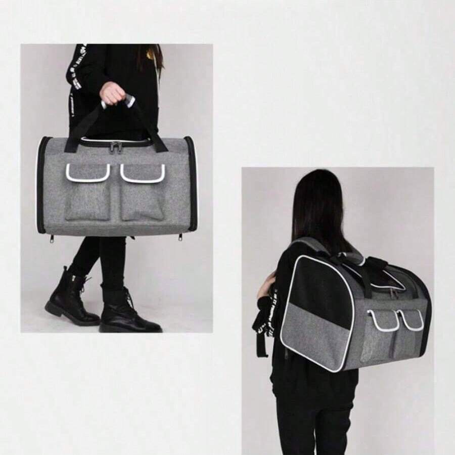 Large Cat Backpack Carrier With Cage Cover Portable Pet Outing Bag For ...