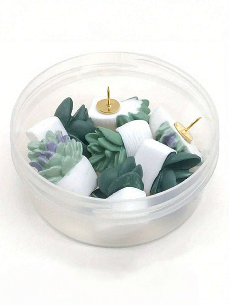 Succulent Thumbtack Plant Pot Cute Resin Tack Press Nail Wall Nail ...