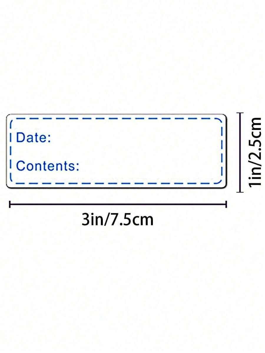 1 Roll Of 3x1 Inch Refrigerator Storage Sticker, Large Size Jar ...