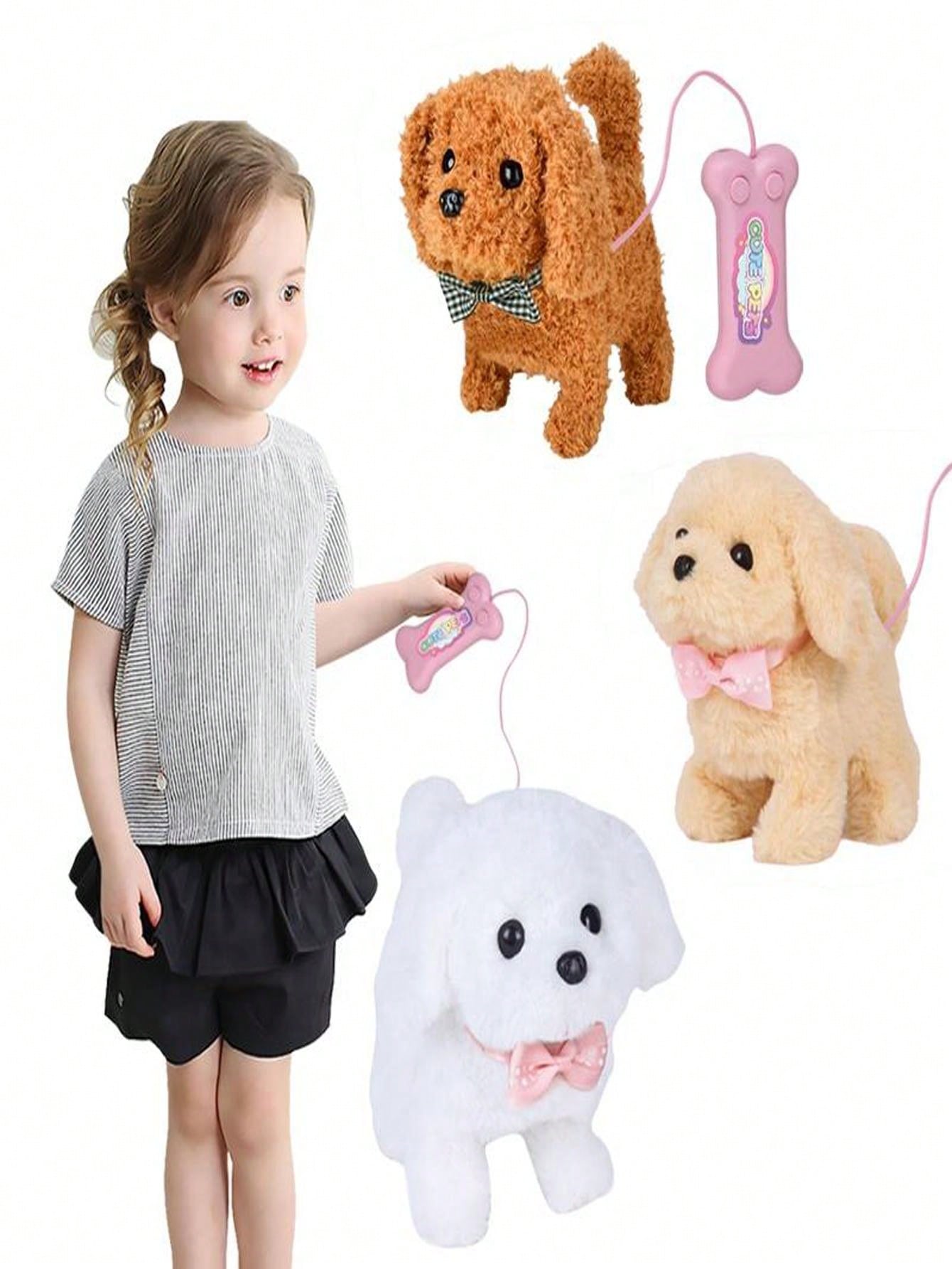 Random Color Delivery Bone-Shaped Remote Controlled Plush Dog Toy With ...