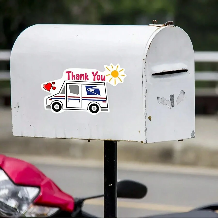 1pc Thank You Pvc Sticker For Mailbox, Waterproof And Sunscreen ...