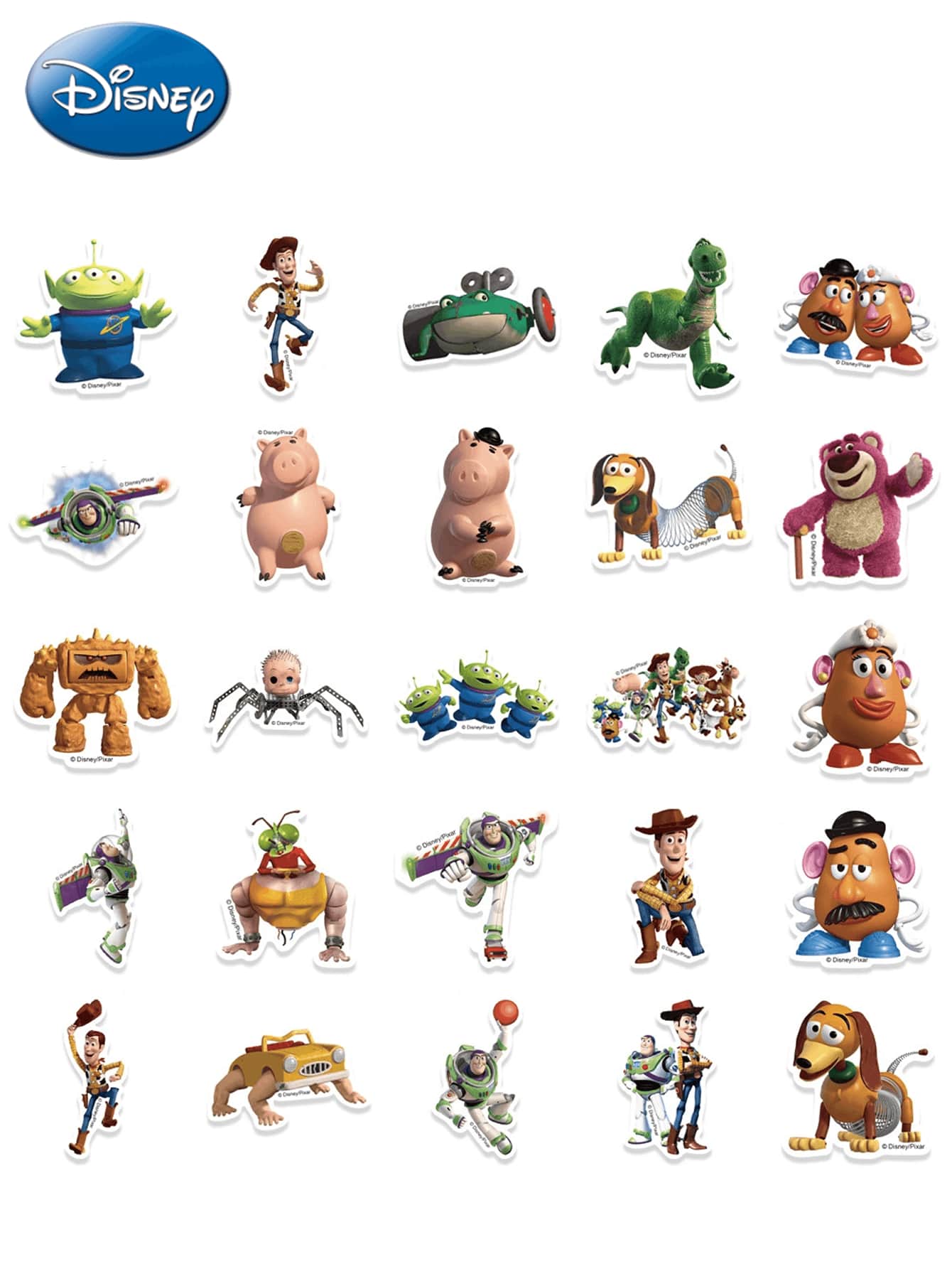 Disney 50PCS Officially Licensed Pixar Collection Buzz Light-Year Woody ...