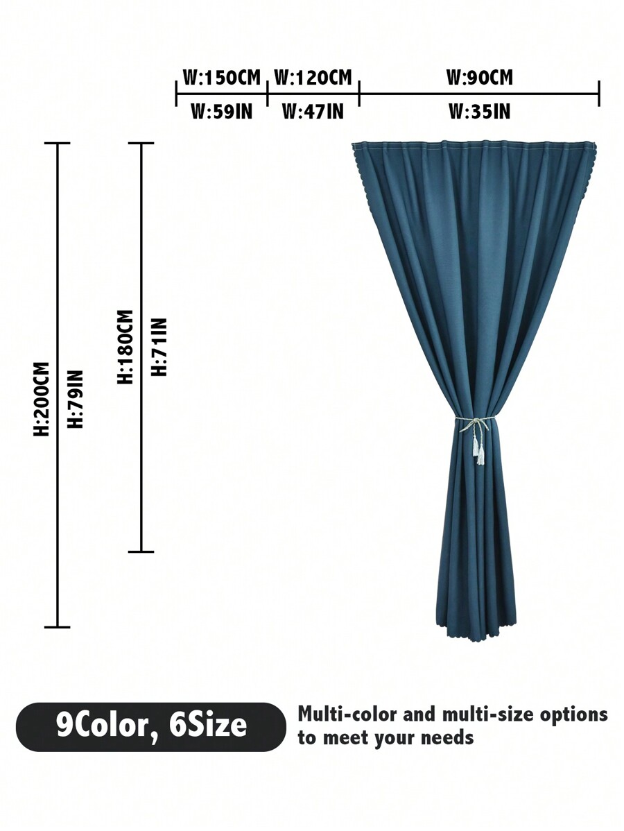 1pc Paste Type Rodless Door Curtain Blackout Curtains For Doorways And ...