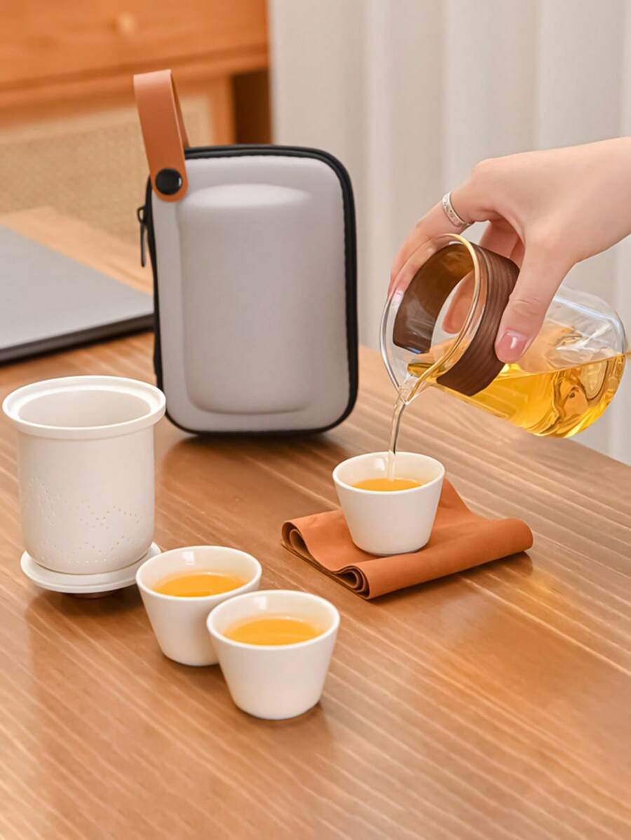 Portable Kung Fu Tea Set, Tea Separation, Tea Making Cup, Outdoor Carry ...