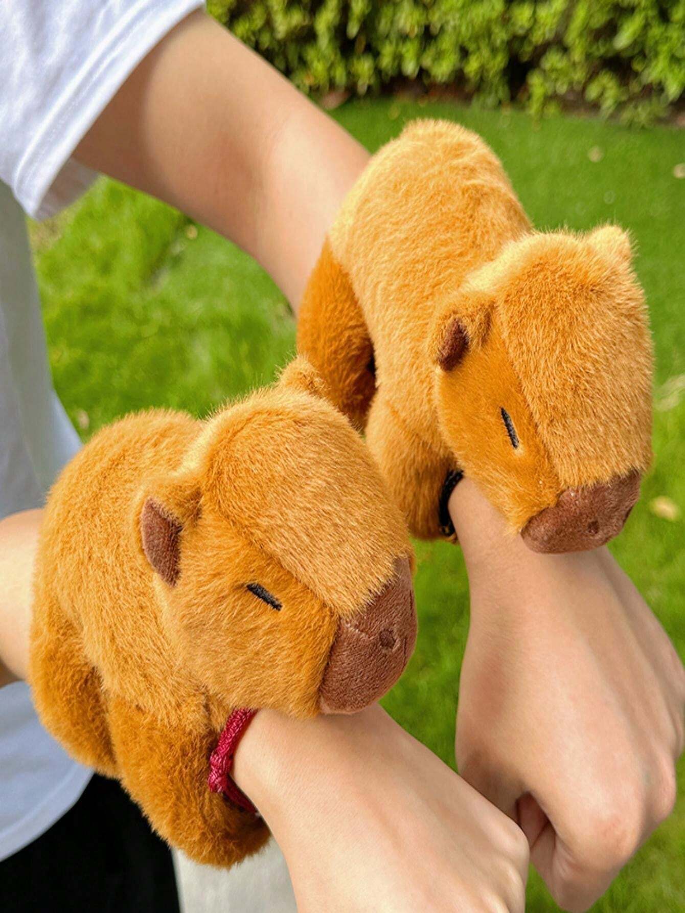 1pc Capybara Hand Wrist Slap Bracelet Stuffed Toy/Cartoon Animal Pat ...