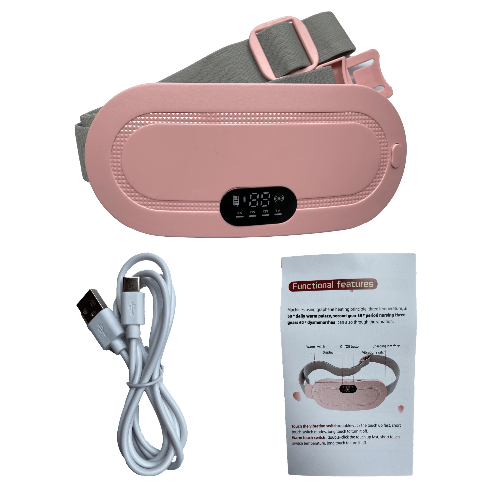 1 Pc Rechargeable Menstrual Heating Pad, Cycle Cordless Heating Pad For ...