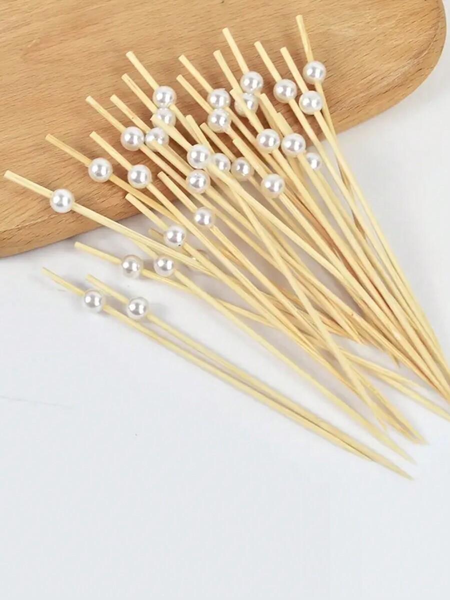 100pcs Food Fruit Picks, Wedding Party Disposable Cake Dessert Cocktail ...