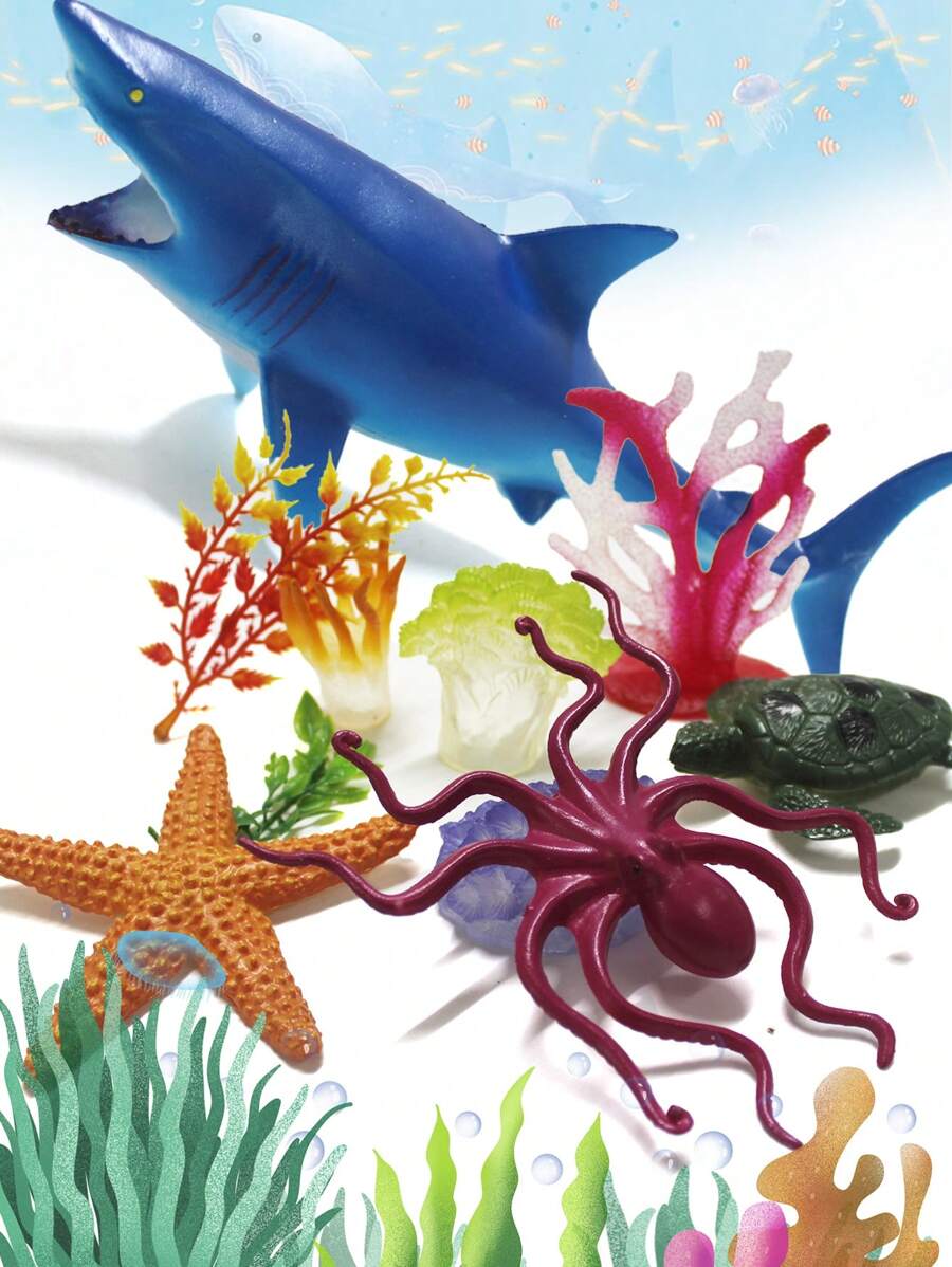 30 Pièces Jouets Monde De , Figurines D'animaux De Mer Réalistes Avec ...