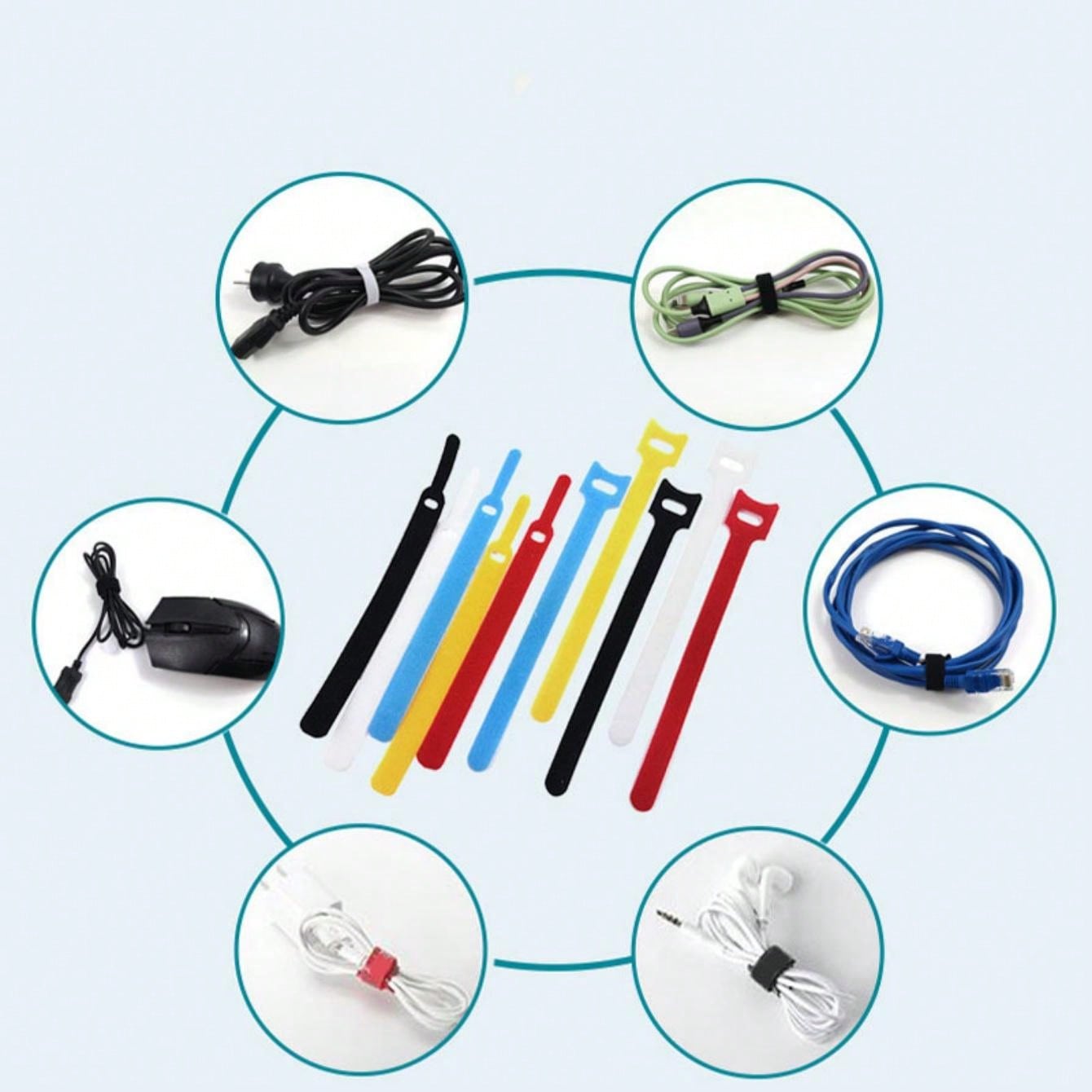 Back To Back Cable Ties, Self-Adhesive Nylon Sticky Cable Organizer ...