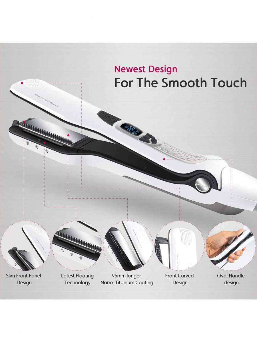 Steam Flat Iron Hair Straightener Professional Hair Straightening Irons For Smooth And Frizz ...