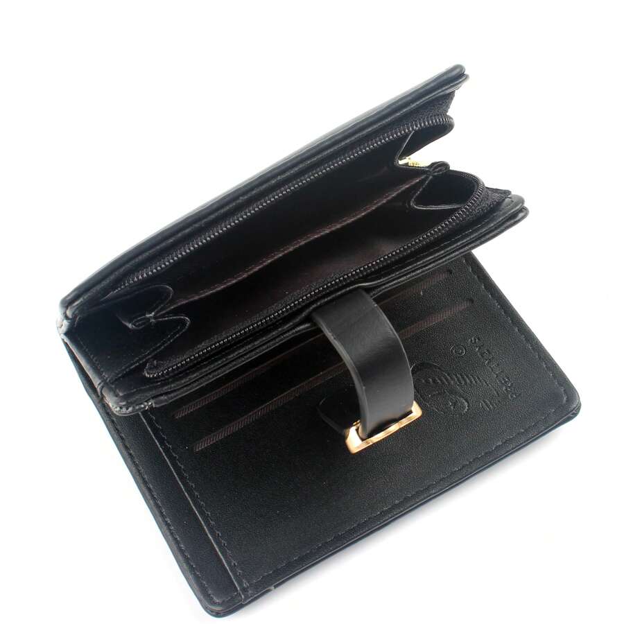 Women's Wallet Floral Print Metal Clasp Bifold Wallet With Id Window ...