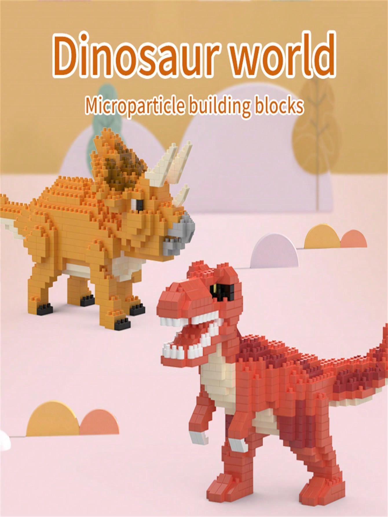 Micro Particles Dinosaur Building Block Set, Including T-Rex ...