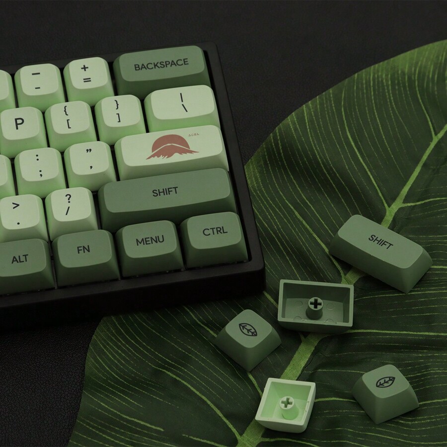 Xda Matcha Keycap Set (125 Keys) For Mechanical Keyboard, Compatible ...